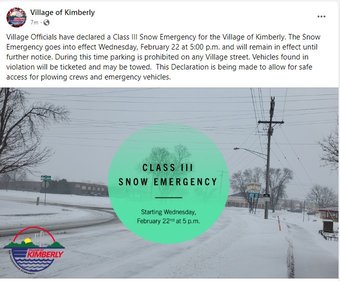 Snow emergencies for Feb. 21-23 storm | 105.7 WAPL | The Rockin' Apple